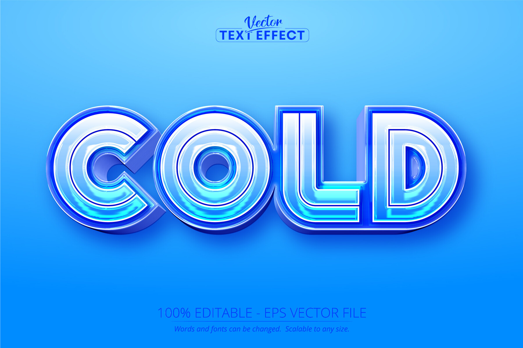 ArtStation - Ice text effect, editable cold game and cartoon text style ...
