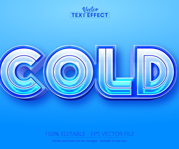 ArtStation - Ice text effect, editable cold game and cartoon text style ...