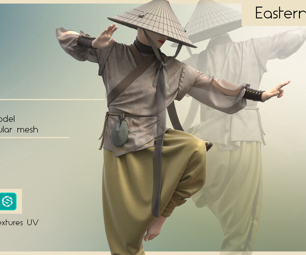 ArtStation - EASTERN WARRIOR (complete female eastern style outfit made ...