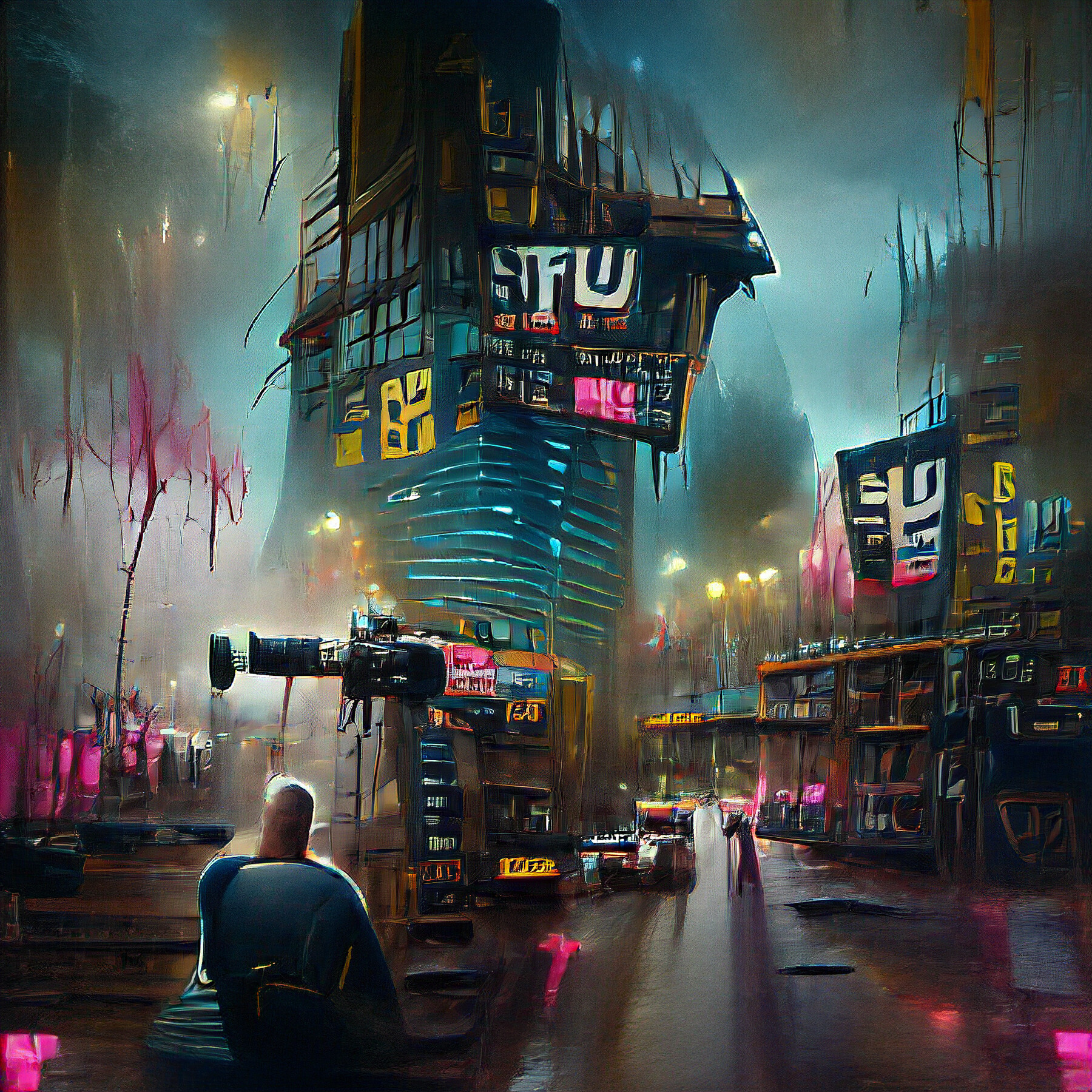Digital Dimensions - Cyberpunk City Scape
