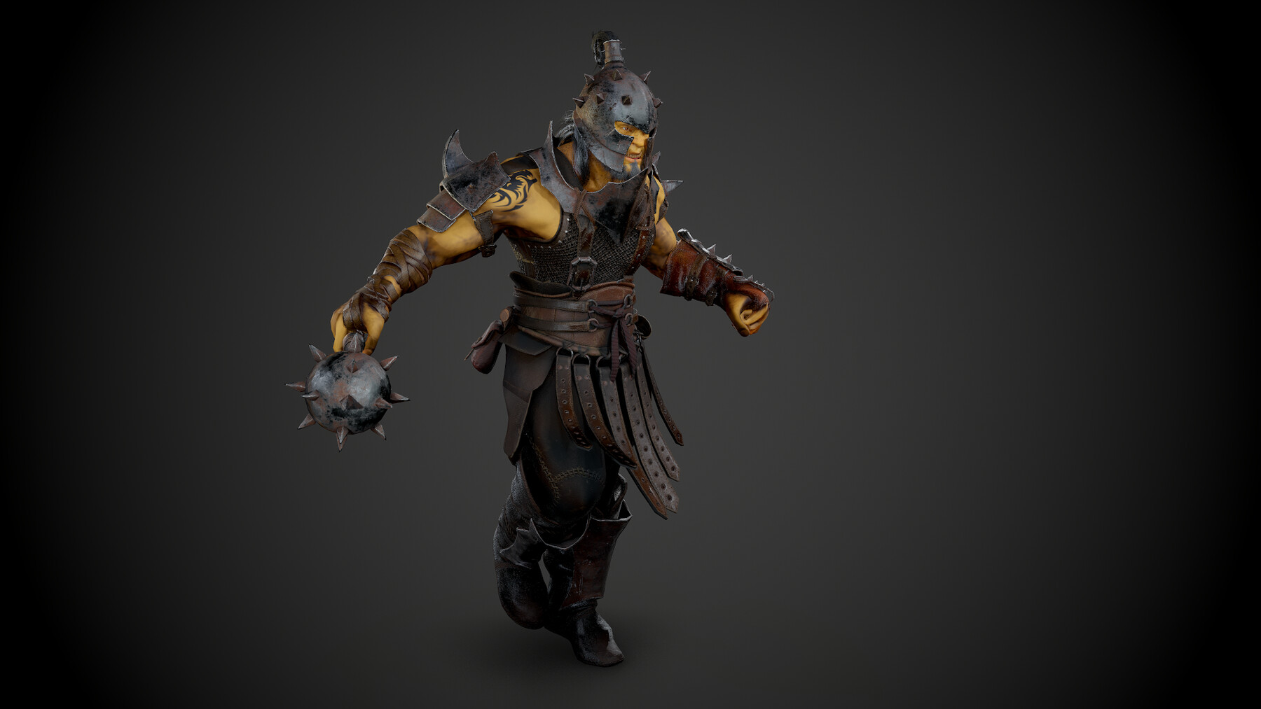 ArtStation - Orc armored with mace | Game Assets