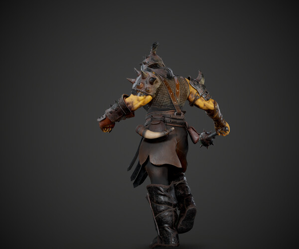 ArtStation - Orc armored with mace | Game Assets