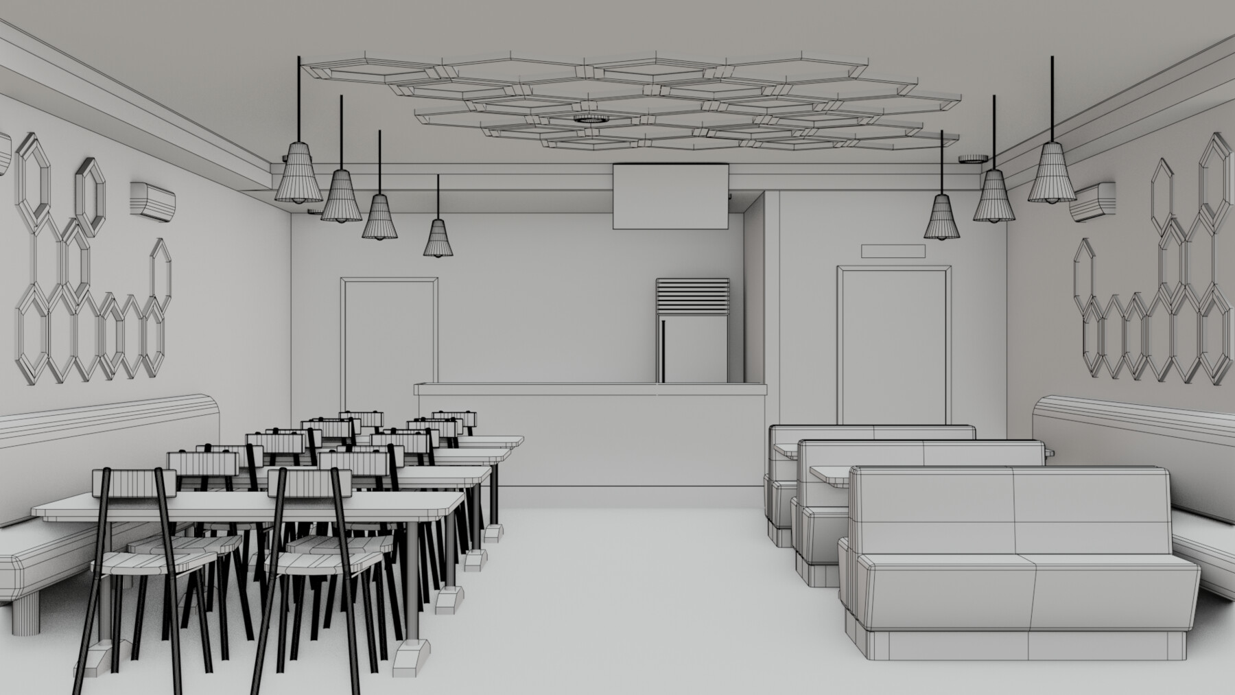 ArtStation - Restaurant Interior - Low Poly - Game Ready - PBR | Game ...