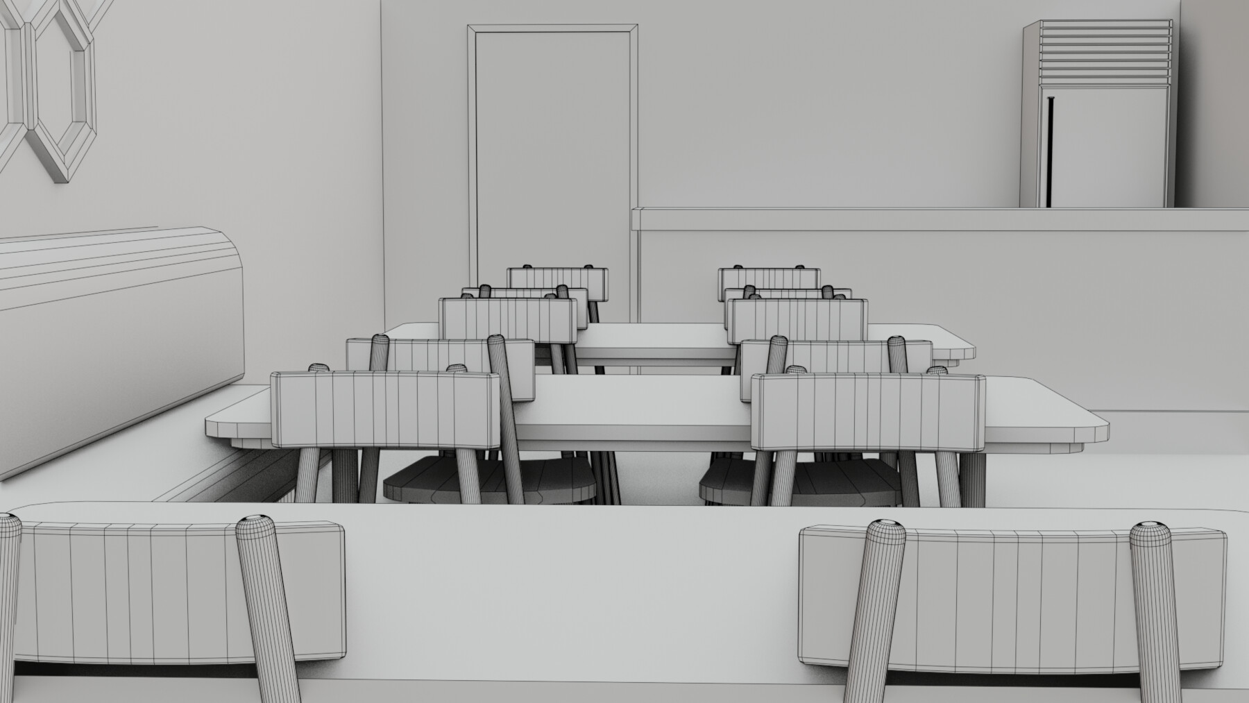 ArtStation - Restaurant Interior - Low Poly - Game Ready - PBR | Game ...