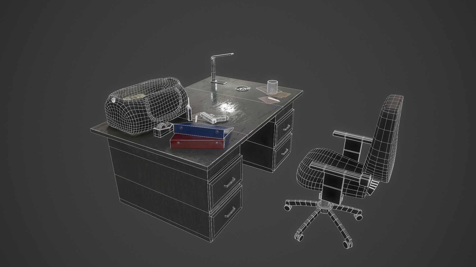 ArtStation - Police Desk Pack | Game Assets