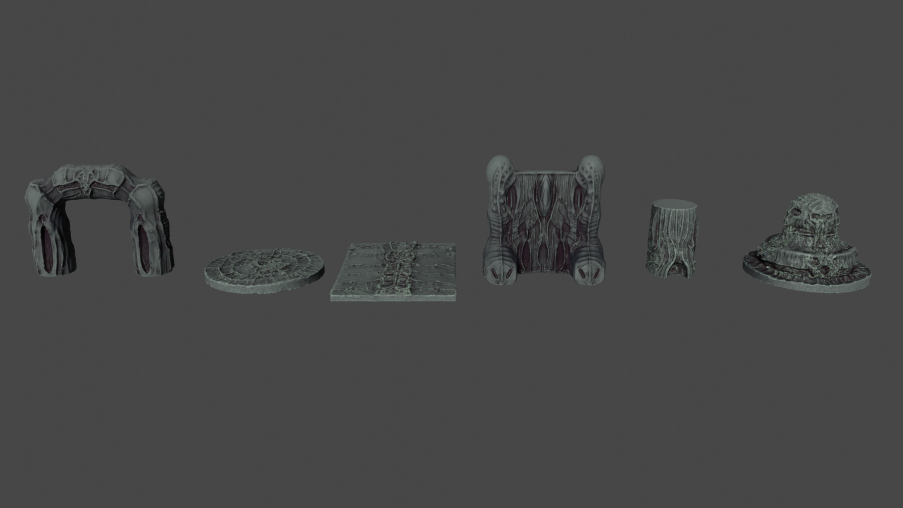 ArtStation - Giger inspired mini-kitbash set and example PSD | Resources