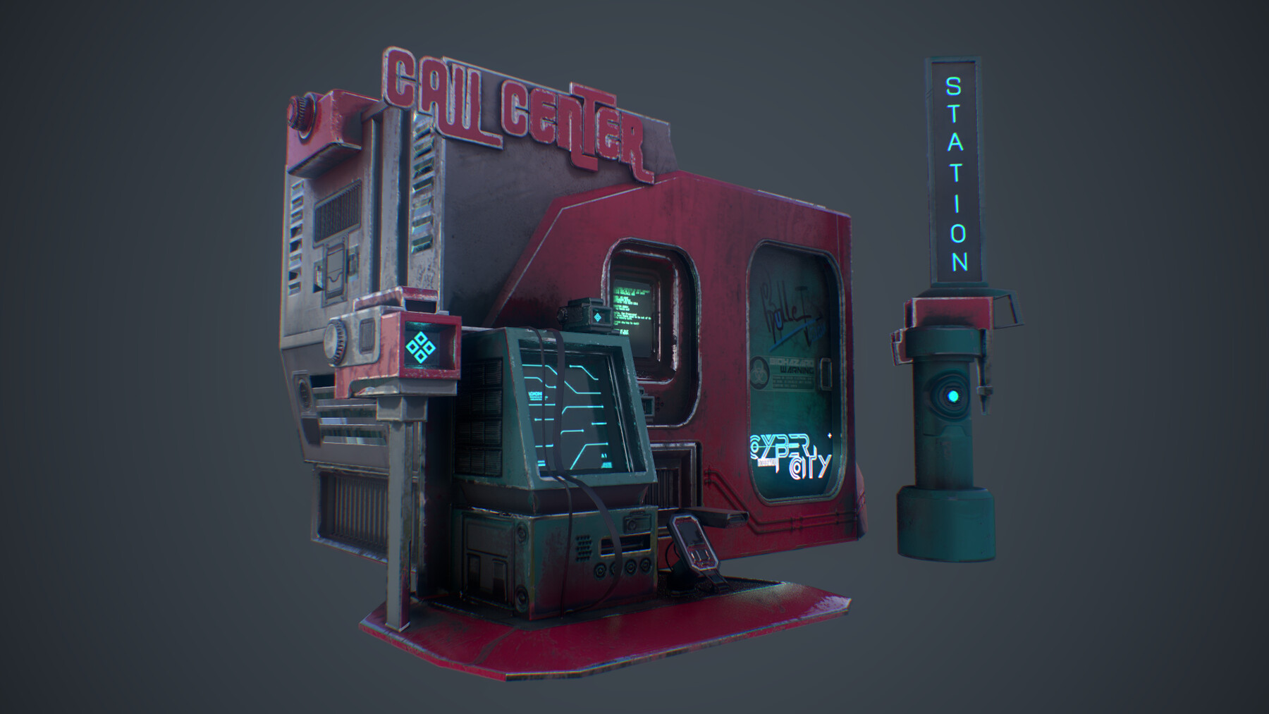 ArtStation - Sci-fi Call Center | Game Assets