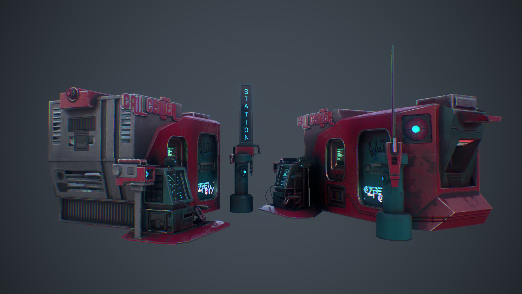 ArtStation - Sci-fi Call Center | Game Assets