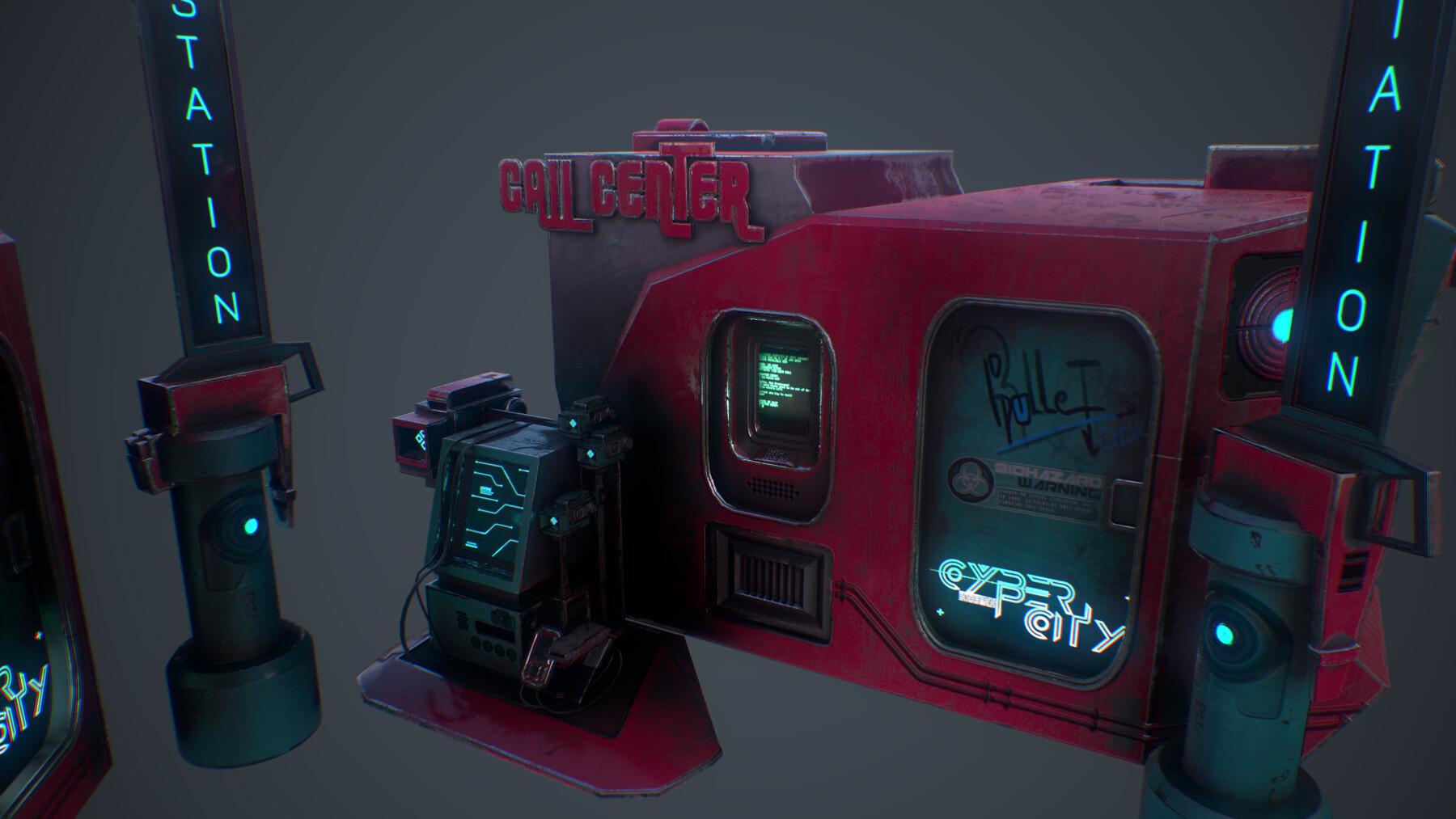 ArtStation - Sci-fi Call Center | Game Assets