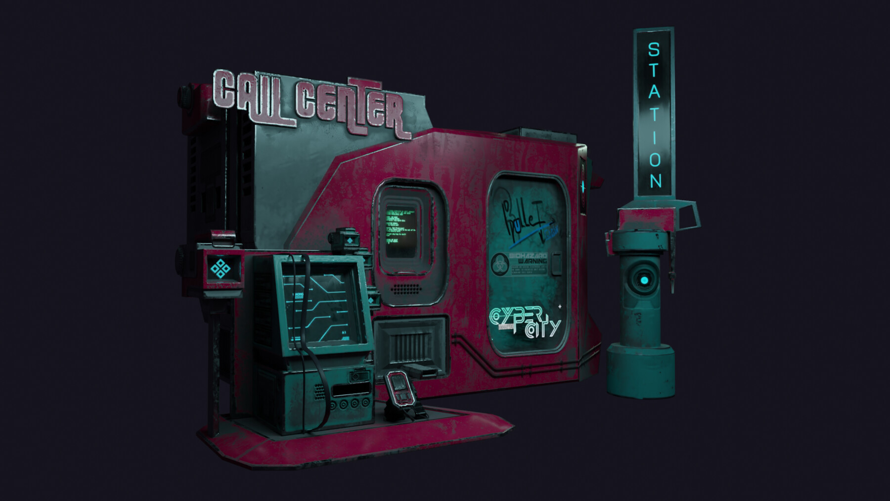 ArtStation - Sci-fi Call Center | Game Assets