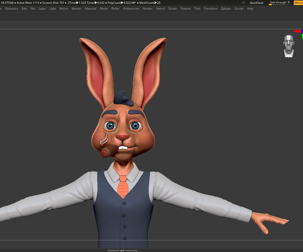 ArtStation - Rabbit Boss and Secretary Basemesh - Character Design in ...