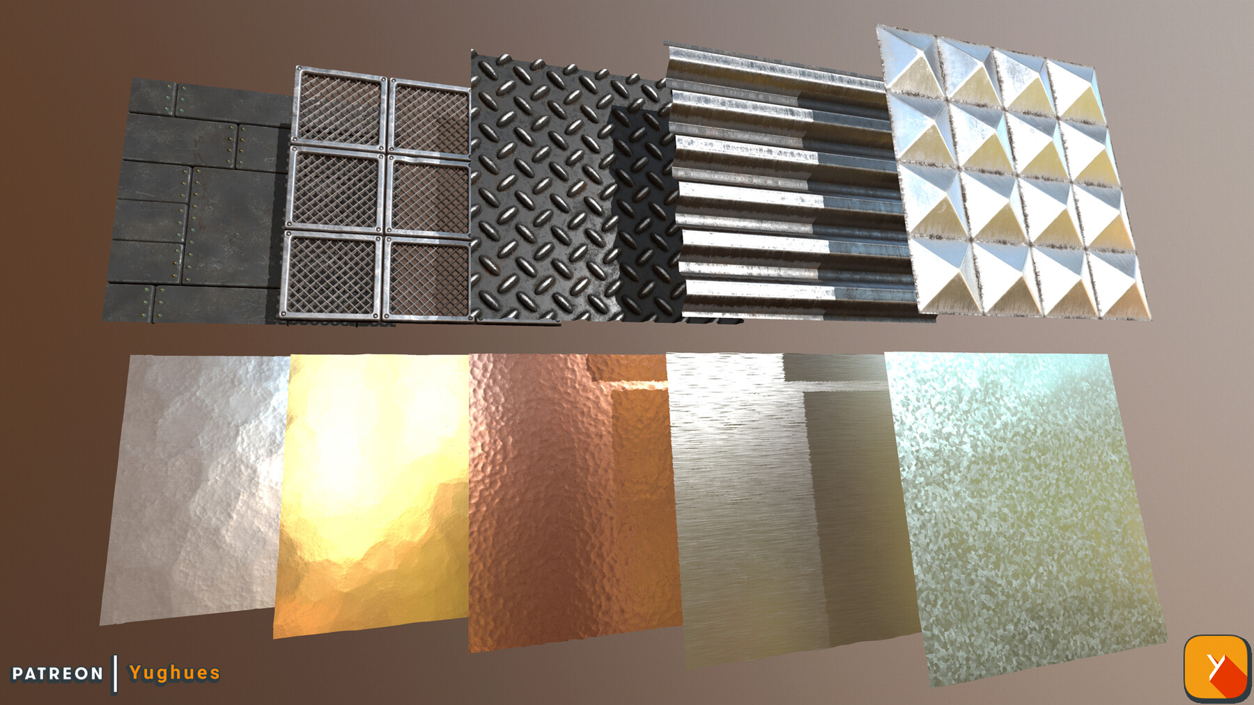 ArtStation - Yughues Metal Materials Redux | Game Assets