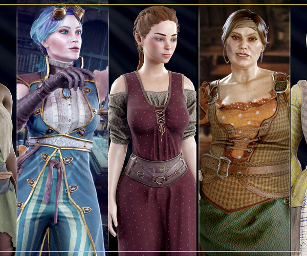 ArtStation - Female NPC pack | Game Assets