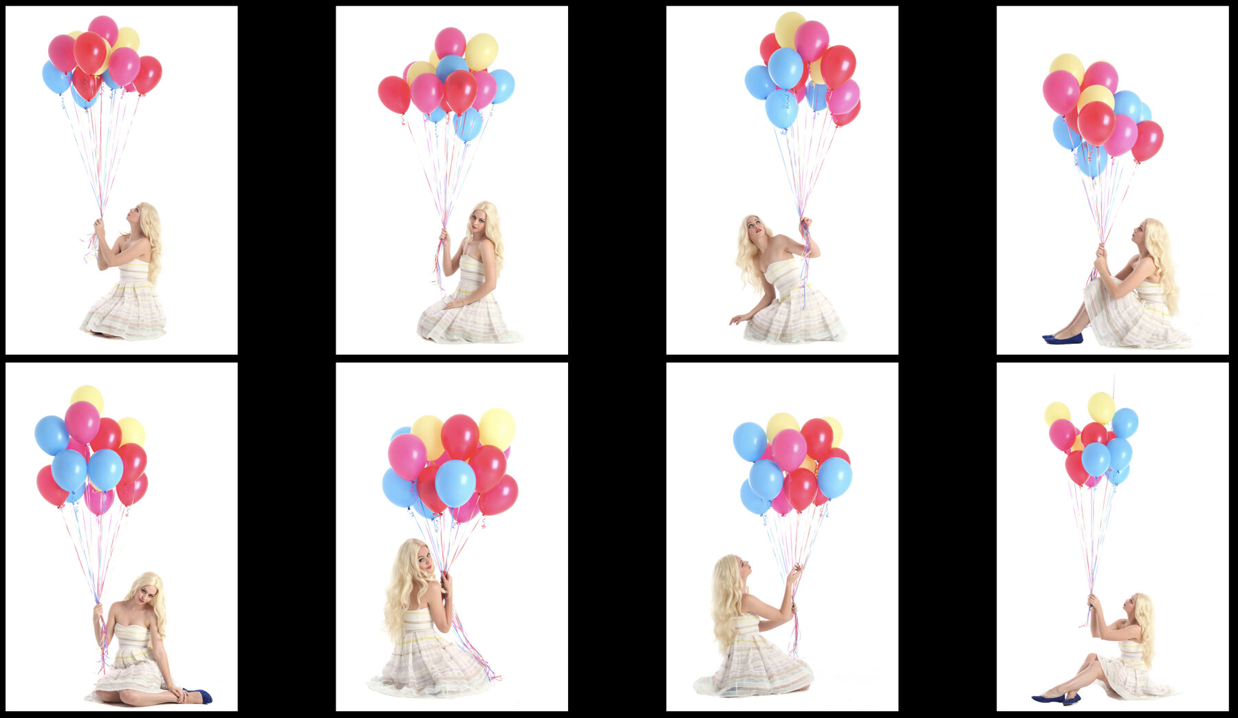 ArtStation - x106 Girl with balloons - Pose Reference Pack | Resources