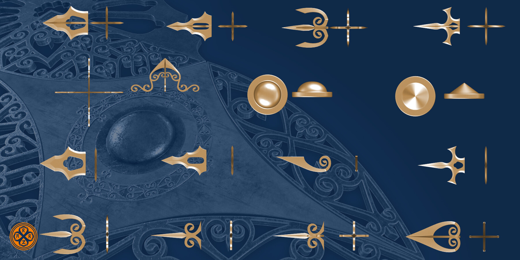 ArtStation - Shield Generator kit bash pack series - Vol 1 | Resources