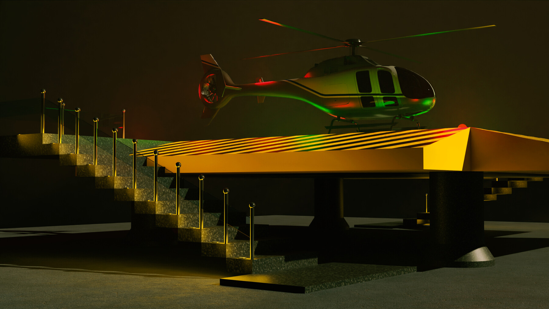 ArtStation - Helipad with Helicopter | Game Assets
