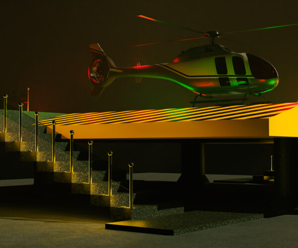 ArtStation - Helipad with Helicopter | Game Assets