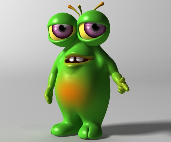 ArtStation - Cartoon Green Monster | Resources