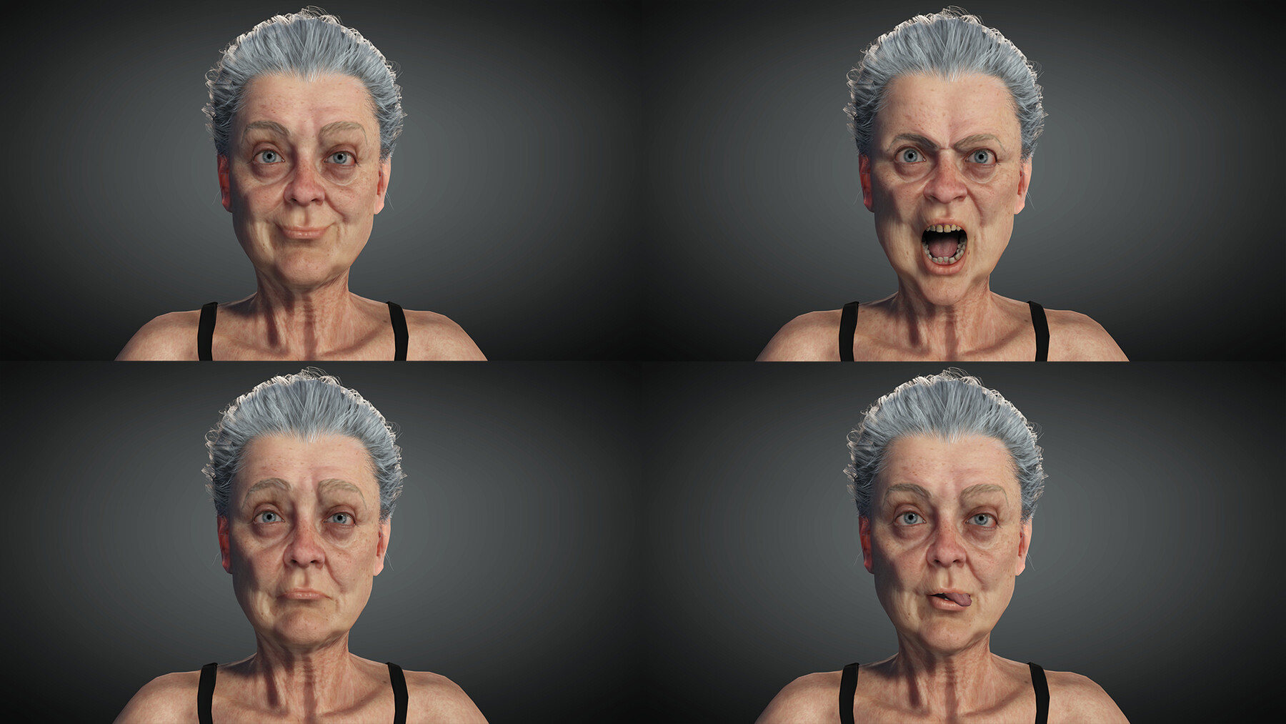 ArtStation - Realistic Old Woman Female Rigged | Game Assets