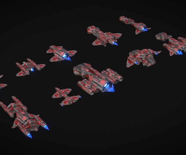ArtStation - Spaceships Modular for Games | Game Assets