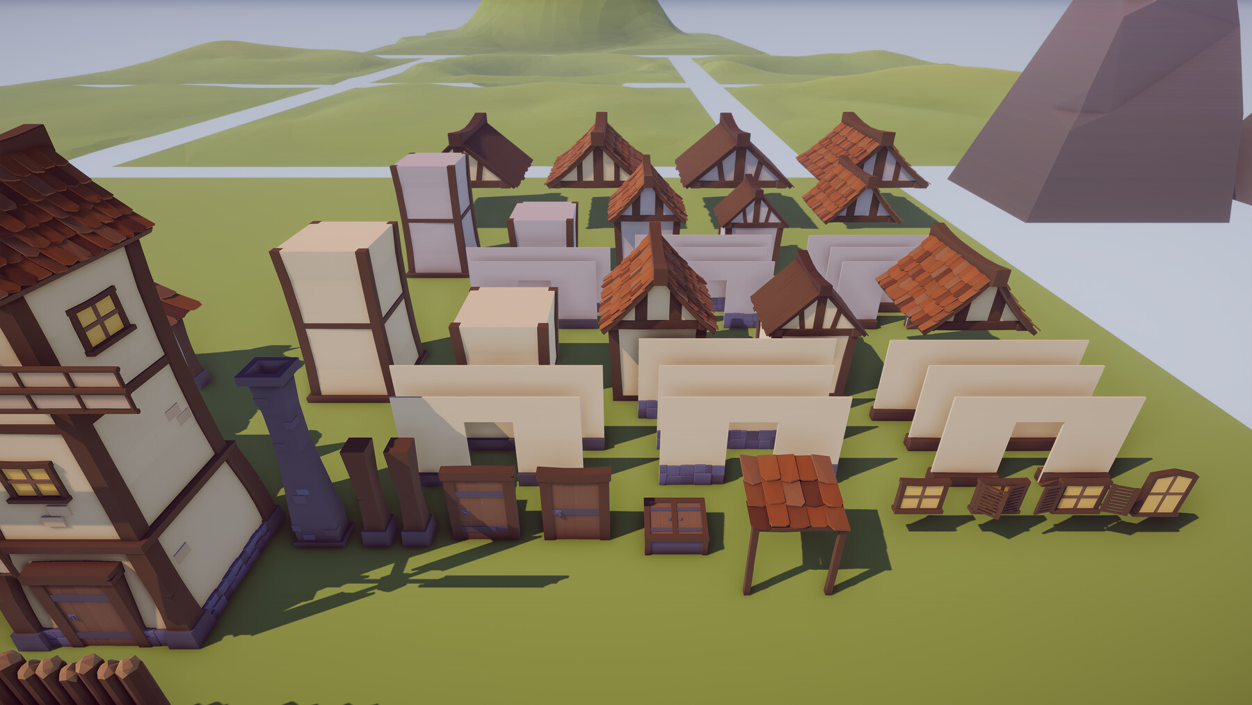ArtStation - Low Poly Medieval Village - Asset for Unity 3D, Map and Models | Game Assets