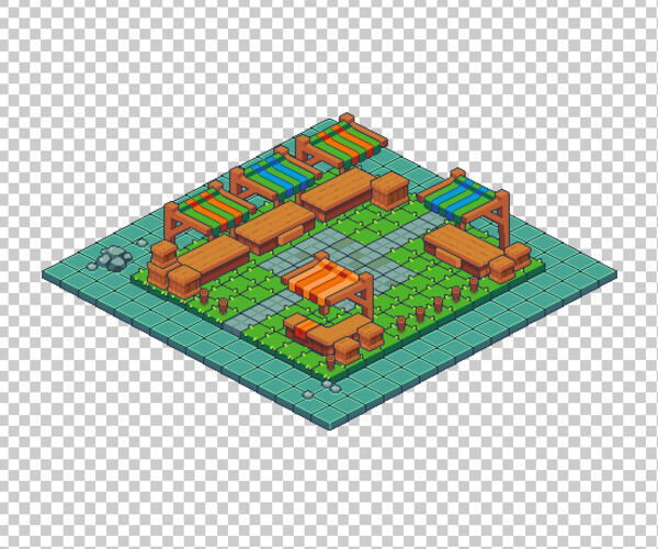 ArtStation - Isometric Village Tileset | Game Assets