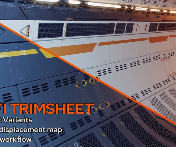 ArtStation - Sci-Fi trim sheet | Resources
