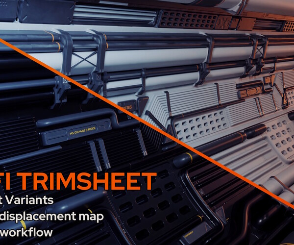 ArtStation - Sci-Fi trim sheet | Resources