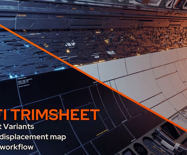 ArtStation - Sci-Fi trim sheet | Resources
