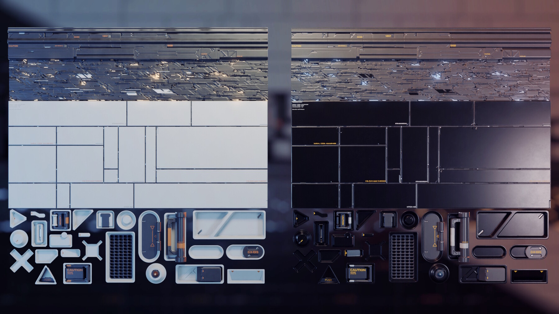 ArtStation - Sci-Fi trim sheet | Resources