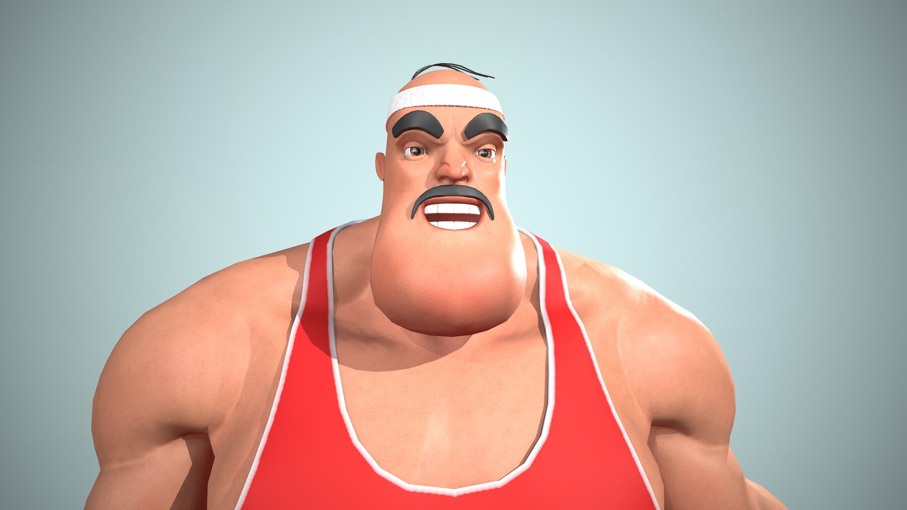 ArtStation - Bodybuilder Low-poly 3D model | Game Assets