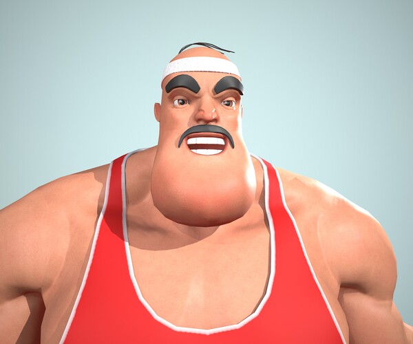 ArtStation - Bodybuilder Low-poly 3D model | Game Assets