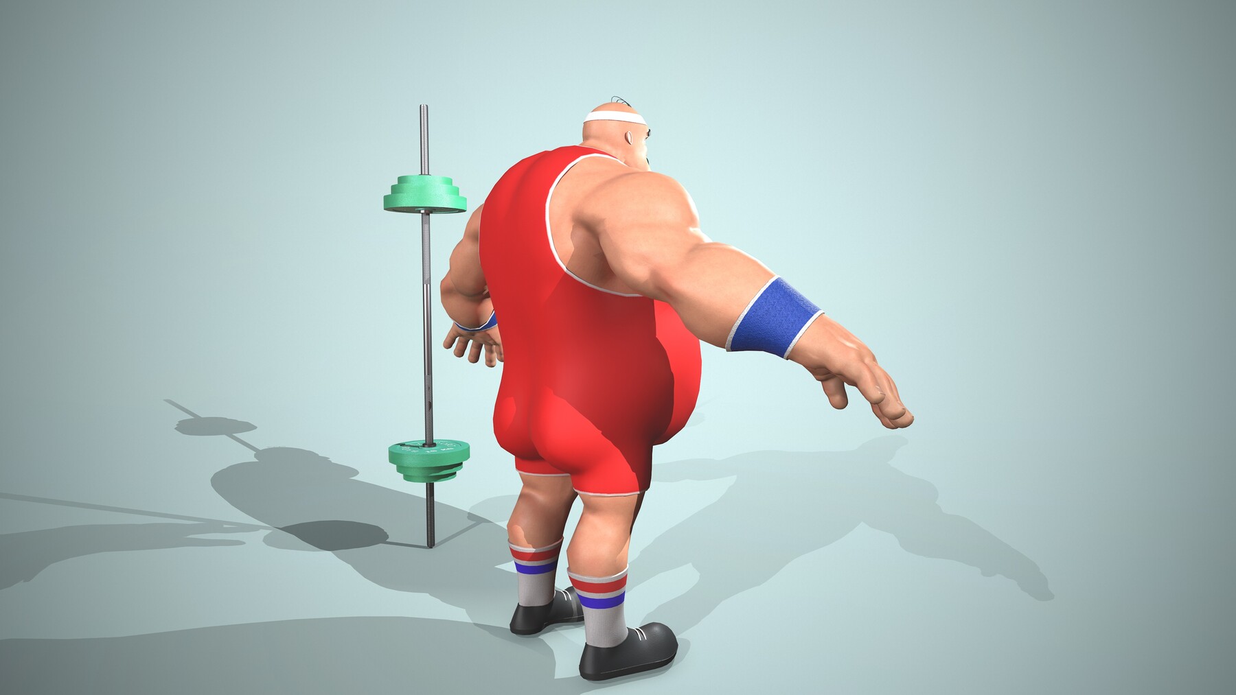 ArtStation - Bodybuilder Low-poly 3D model | Game Assets