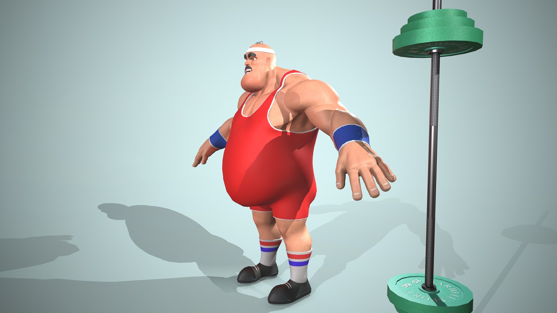 ArtStation - Bodybuilder Low-poly 3D model | Game Assets