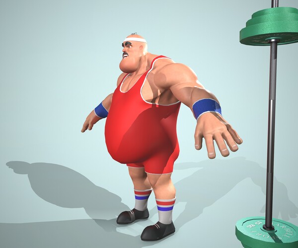 ArtStation - Bodybuilder Low-poly 3D model | Game Assets