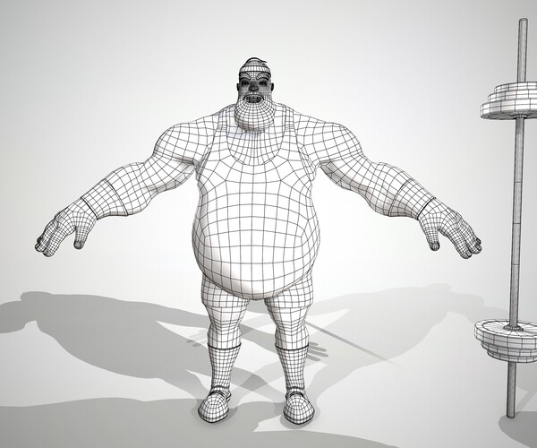 ArtStation - Bodybuilder Low-poly 3D model | Game Assets