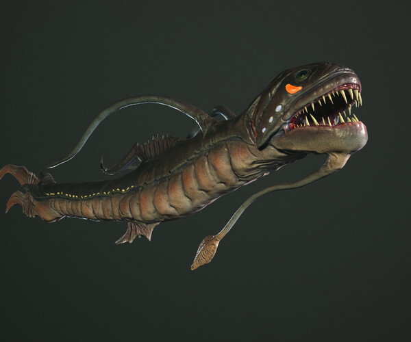 ArtStation - Fish Monster - Dragon Fish | Game Assets