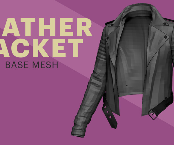 ArtStation - Leather Jacket - Basemesh | Resources