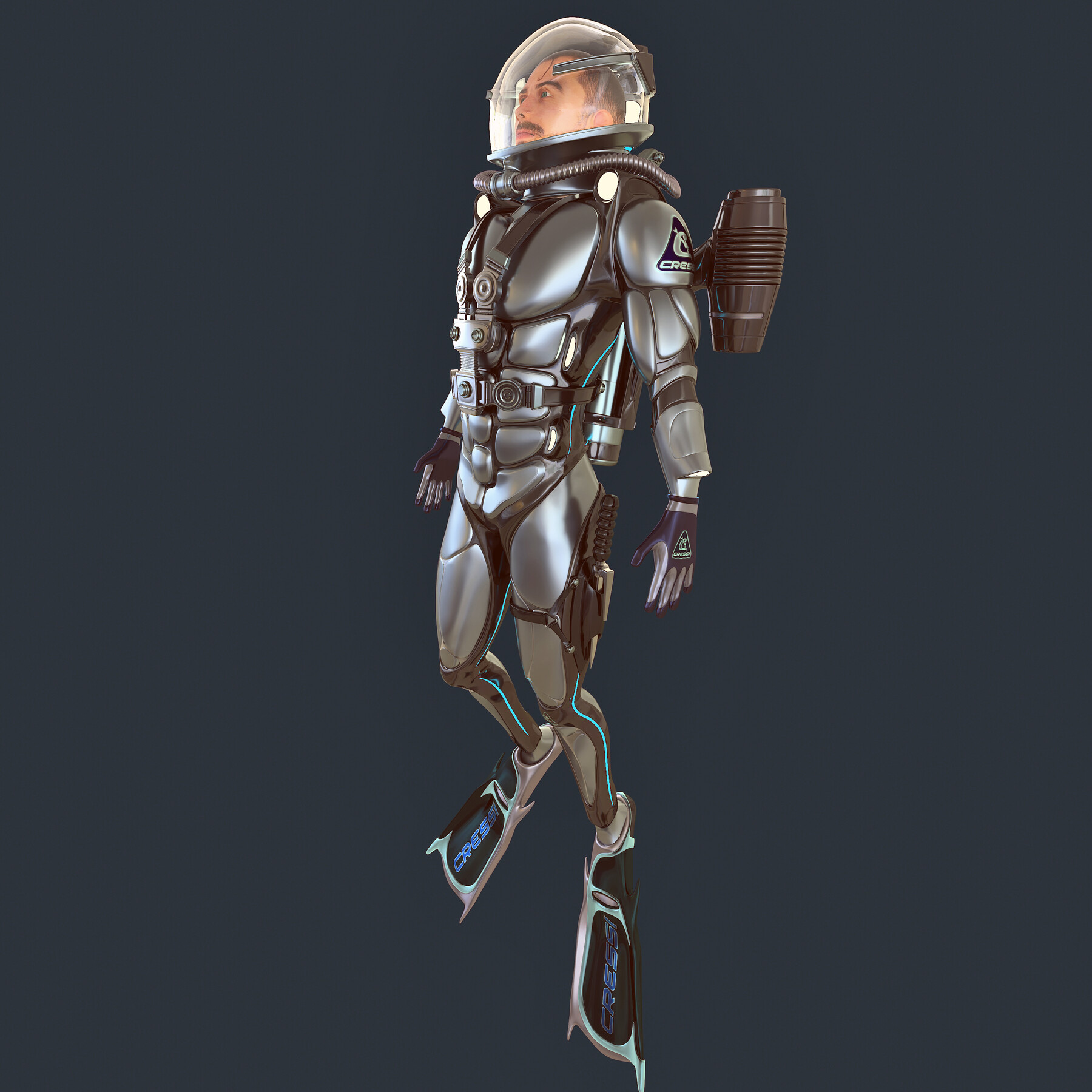 ArtStation - Futuristic Diver | Game Assets