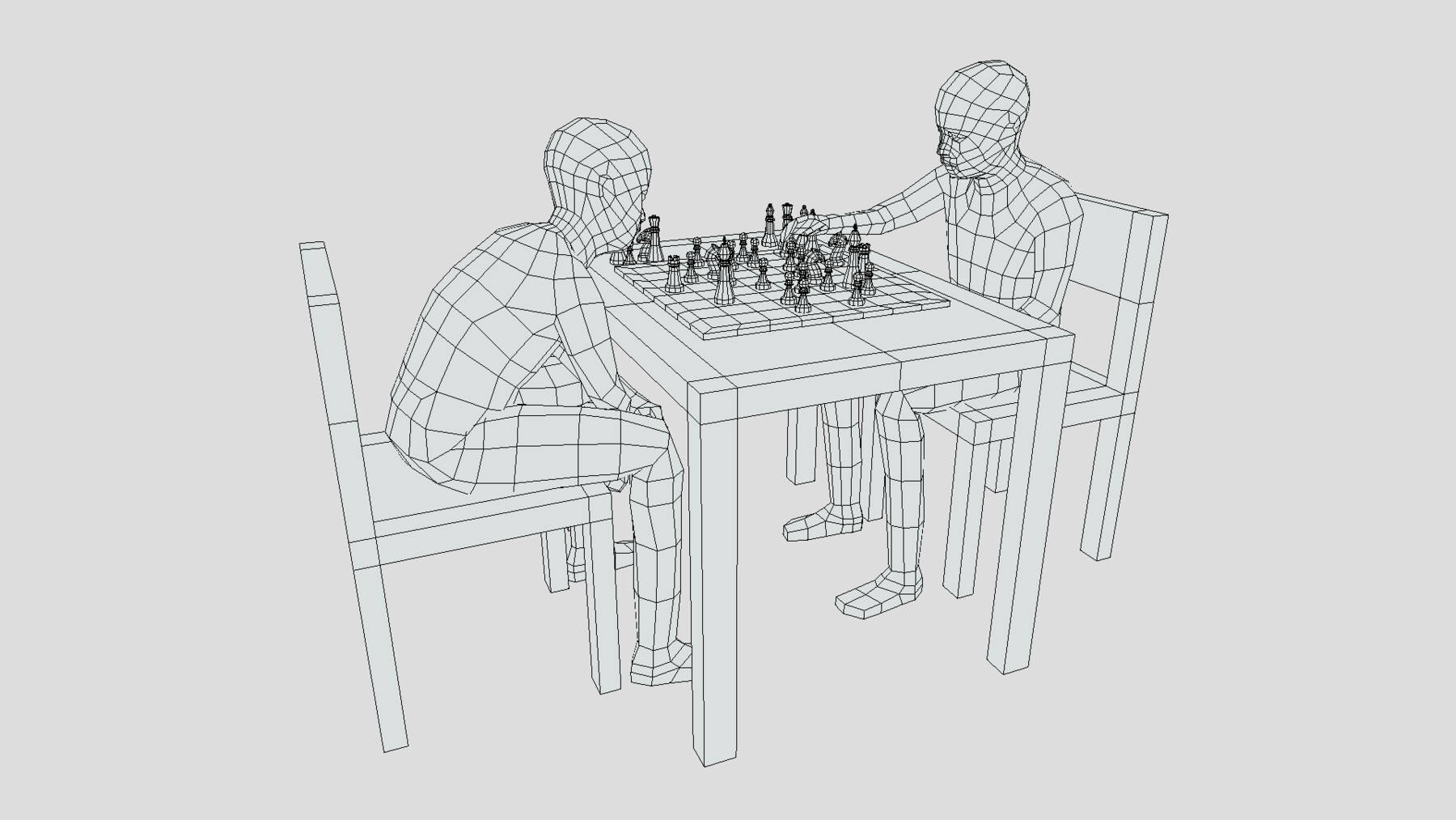 ArtStation - Low Poly Kids Playing Chess | Resources