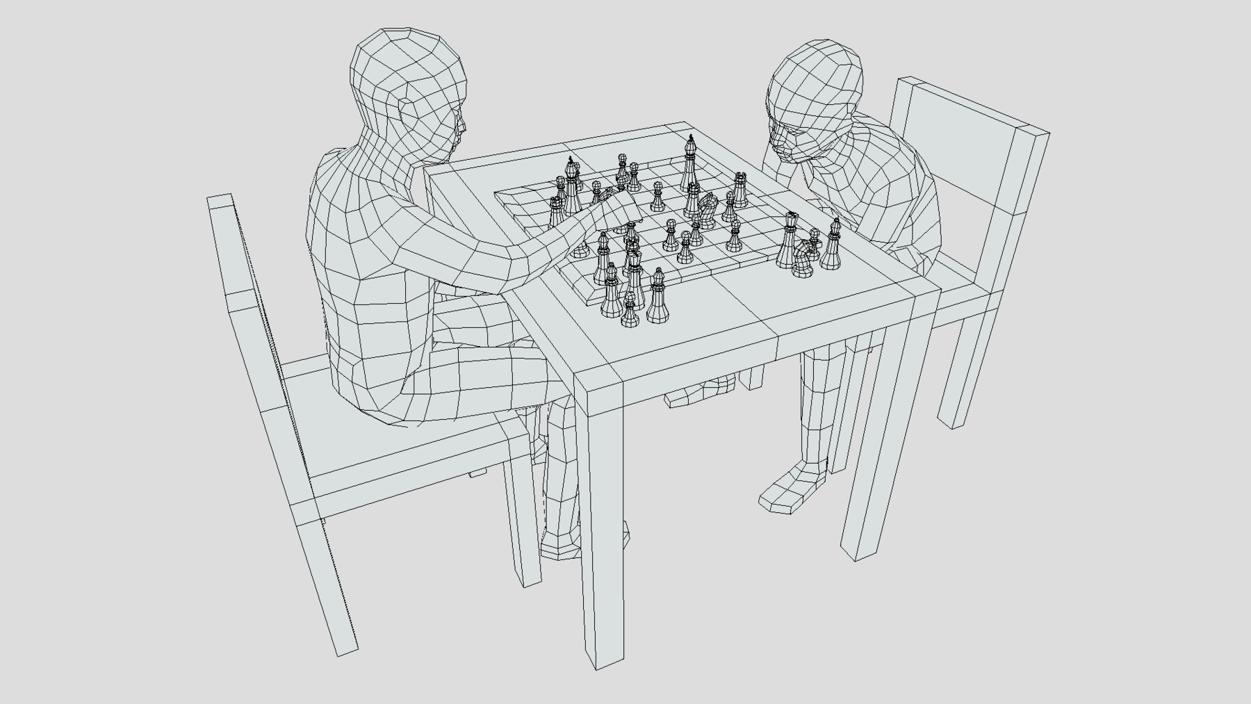 ArtStation - Low Poly Kids Playing Chess | Resources