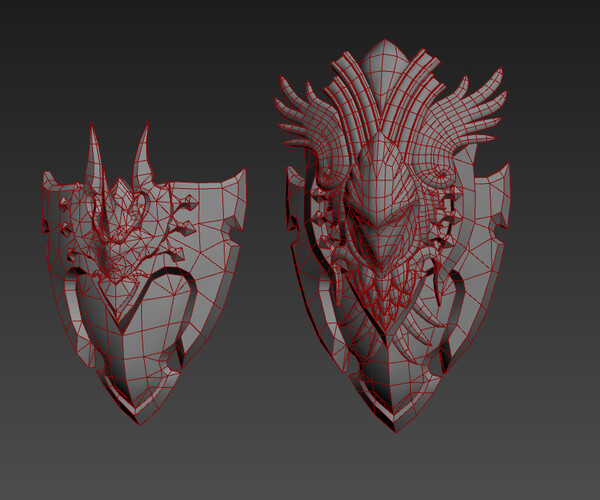 ArtStation - Shield Models 01 and 02 | Game Assets