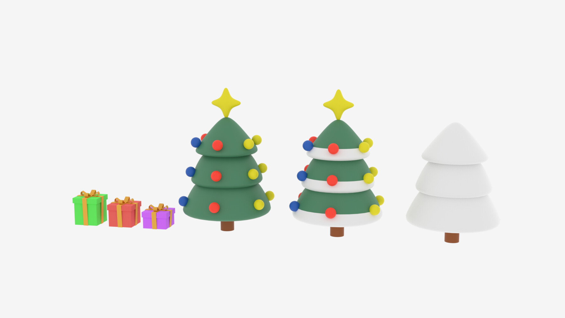 ArtStation - Christmas Tree and Gift Boxes 3D model | Resources