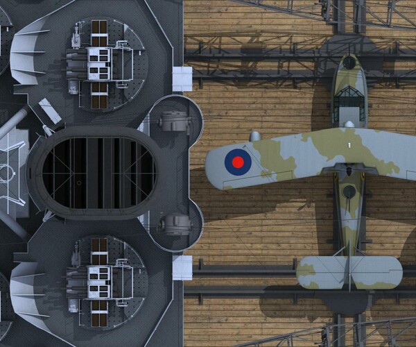 ArtStation - HMS Prince of Wales - top view | Artworks