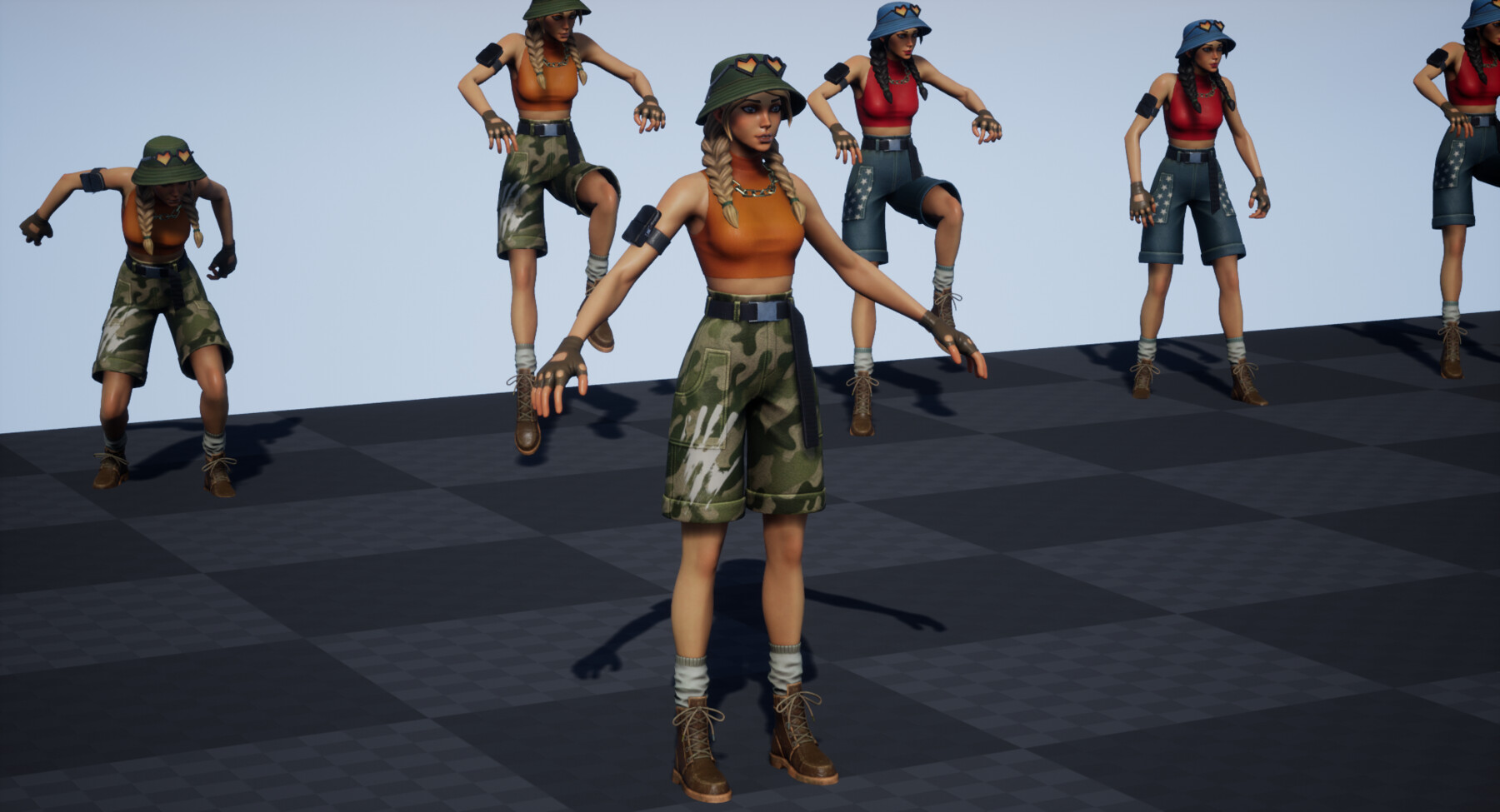 ArtStation - Just Girl - Game Ready Low-poly 3D model | Game Assets