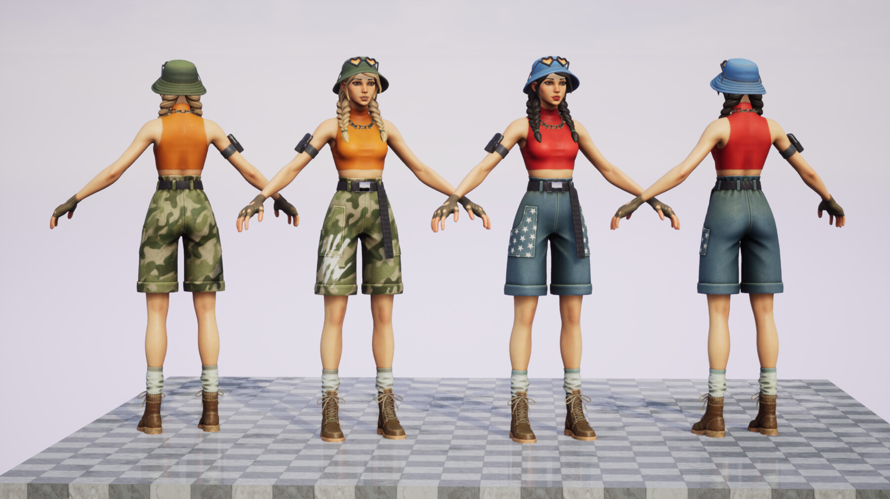 ArtStation - Just Girl - Game Ready Low-poly 3D model | Game Assets