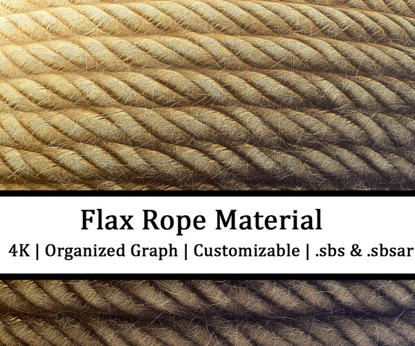 ArtStation - Flax Rope | 4K Substance Material | Game Assets