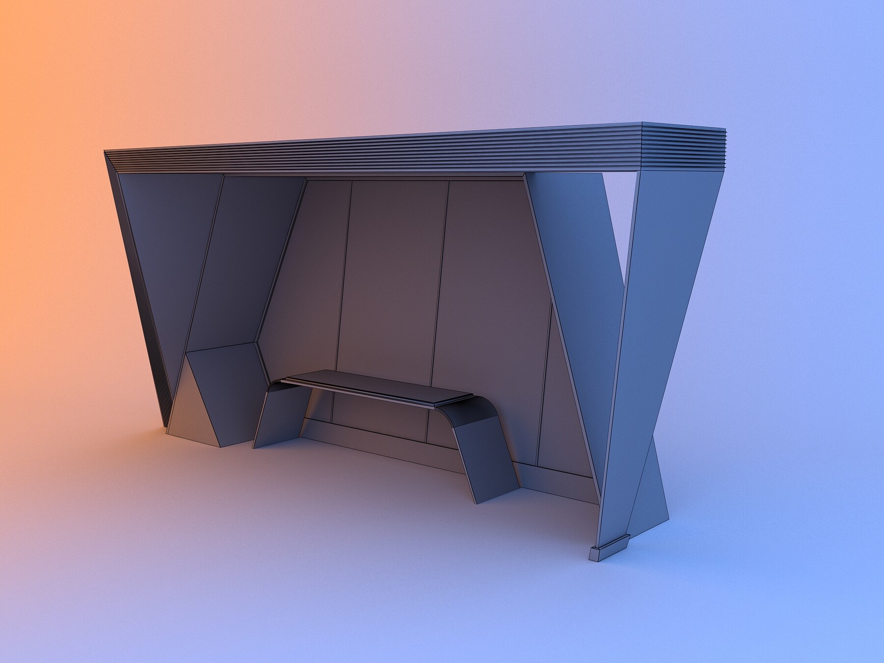 ArtStation - Modern bus stop | Game Assets