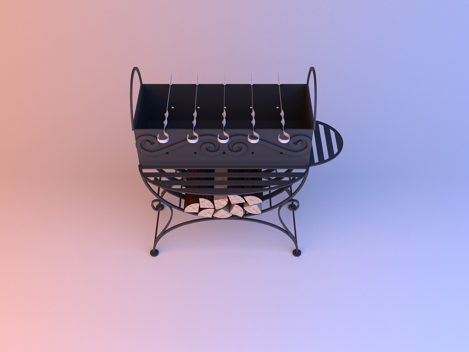 ArtStation - Barbecue grill brazier | Game Assets