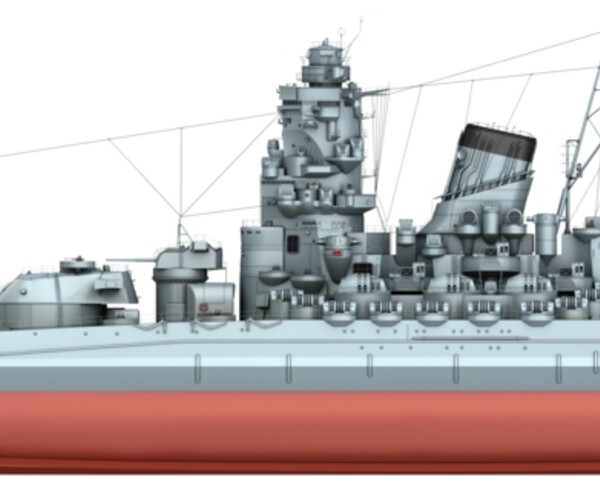 ArtStation - IJN Yamato - port side view | Artworks